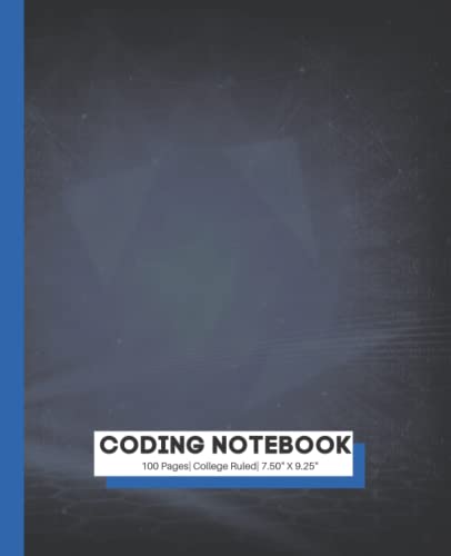 Coding Notebook With Blue Triangles Theme Programmer Notebook Coding 9592